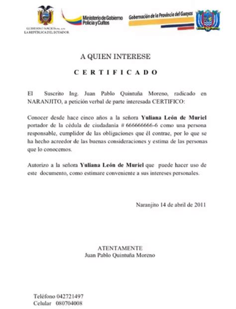 Modelo De Certificado De Honorabilidad 2025 Elyex