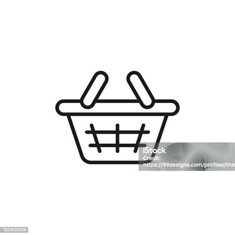 장바구니 아이콘 벡터 일러스트레이션입니다 전자 상거래 온라인 상점 및 마켓플레이스용 장바구니 벡터 아이콘 디자인 웹 사이트 모바일 로고 기호 버튼 기호 앱용 장바구니 아이콘