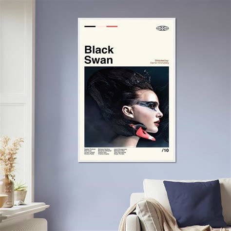 Black Swan Poster Black Swan Print Minimalist Art Citiesbox