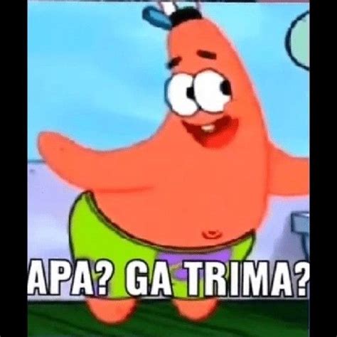 Pin Di Stiker Wa Patrick Humor Spongebob Gambar Lucu Tanda Lucu