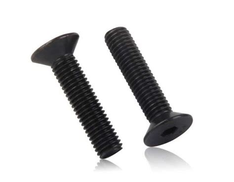 Stainless Steel 304 Flat Socket Head Cap Screw Black Zinc Plated For