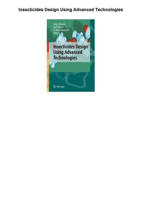 Insecticides Design Using Advanced Technologies Pdf By Hue Jaqua Issuu