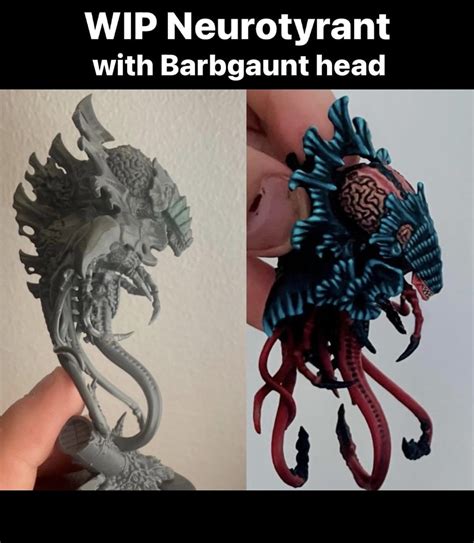 Wip Hive Fleet Behemoth Neurotyrant With Barbgaunt Head Rtyranids
