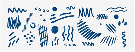 Collection Of Hand Drawn Scribble Shape Element Design Stock Vector Illustration Of Element