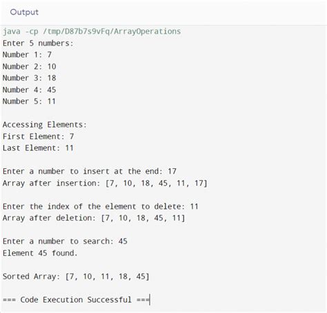 One Dimensional Array In Java With Example Program