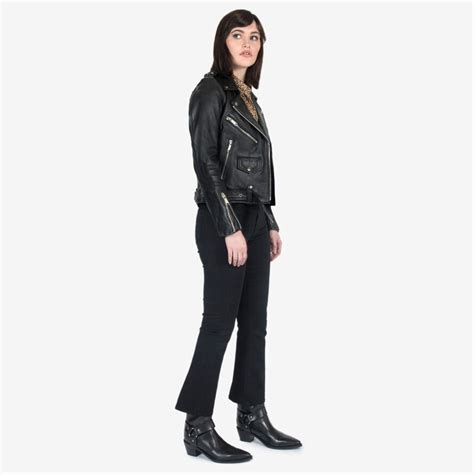 Commando Black And Silver Black Lining Leather Jacket New Modern Fit Straight To Hell