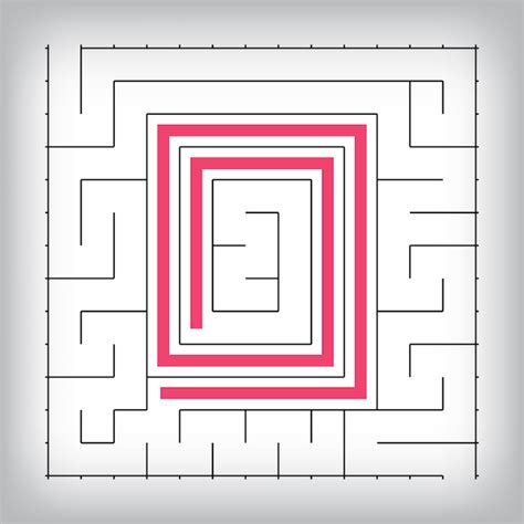 Forma quadrada número linear quebra cabeça de labirinto Tutorial atividade de jogo confusa