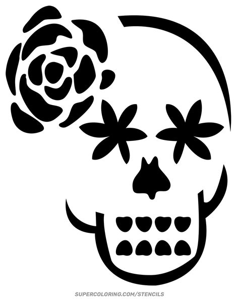 Printable Skull Stencil