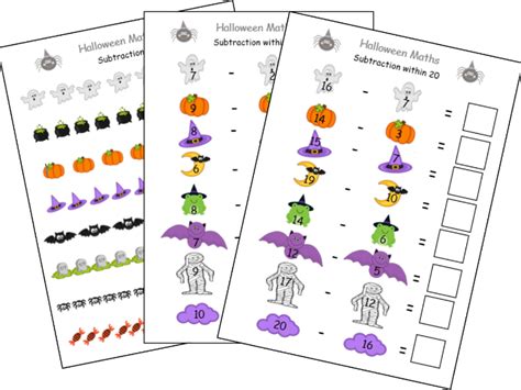 Halloween Maths Subtraction Teaching Resources