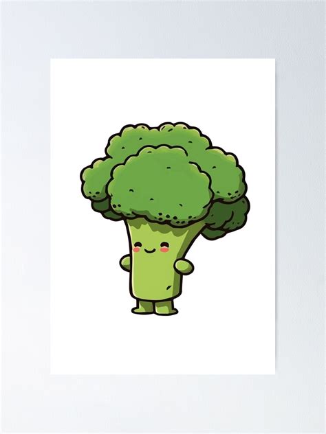 Veggie Squad Broccoli The Brave Poster For Sale By Ai Miilk