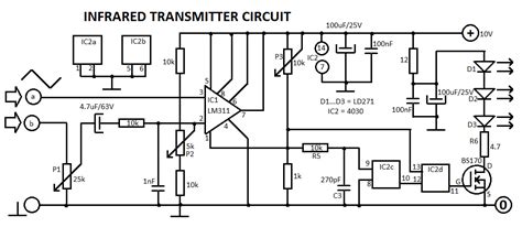 Impulse Modulated Infrared Transmitter Circuit
