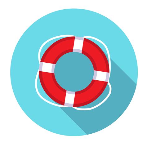 Lifebuoy Flat Web Icon 347600 Vector Art At Vecteezy