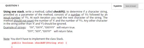 Solved QUESTION 1 5 Points Save Answer Using One Stack Chegg