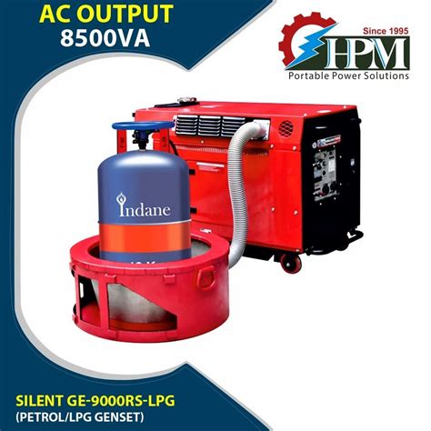 Kva Portable Generator Model Silent Ge Rs Lpg Petrol Lpg Run