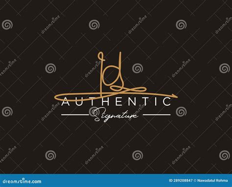 Letter Id Signature Logo Template Vector Stock Vector Illustration Of