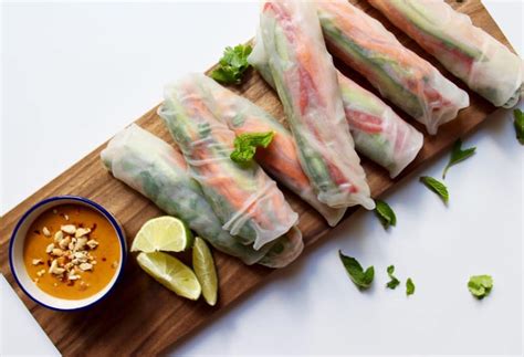 Vietnamese Spring Rolls Recipe With Spicy Peanut Sauce Travel Alphas