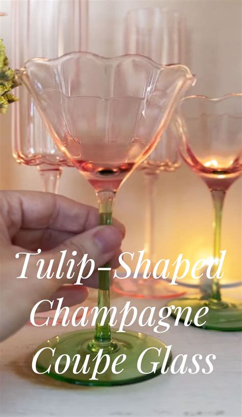 Tulip Shaped Champagne Coupe Glass Gather Goods Co