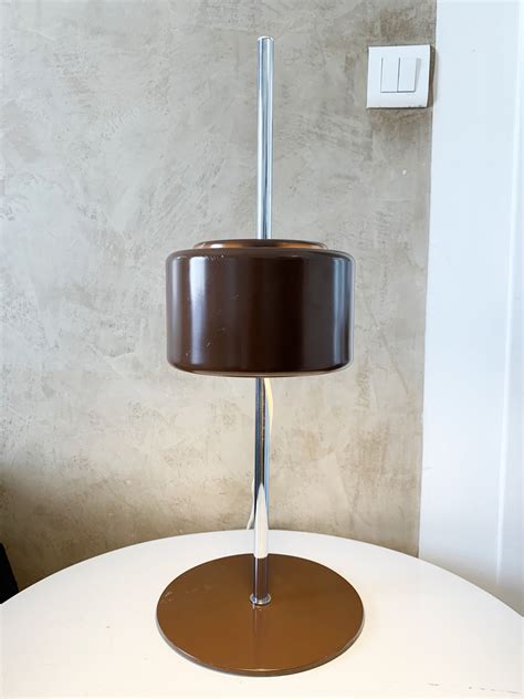 Piccolo Brown And Chrome Table Lamp By Lyfa Of Denmark 1970s Bsie