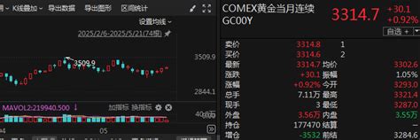 Comex黄金价格重新站上3300美元盎司扰动高买波动