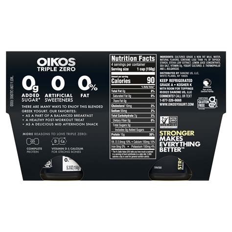 Buy Oikos Triple Zero 15g Protein Sugar Free Nonfat Vanilla Greek