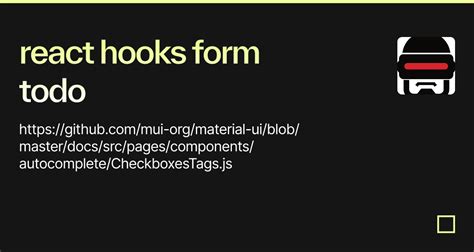React Hooks Form Todo Codesandbox React Hooks Form Todo Codesandbox
