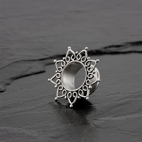 6g Ear Tunnels Sterling Silver Plugs And Tunnels Ear Gauges Ear