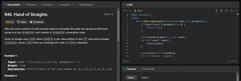 how to solve the hand of straights problem on leetcode kishore m
