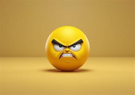 Premium Ai Image Funny Yellow Face Emoji