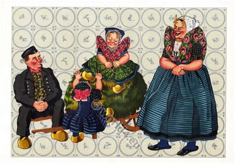 Netherlands Costumes From Axel Zeeuws Vlaanderen Province Zeeland