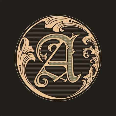 Logotipo De Letra Monograma Em Estilo Vintage Vetor Premium