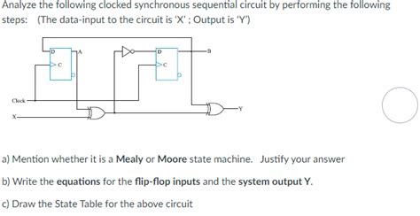 solved analyze the following clocked synchronous sequential