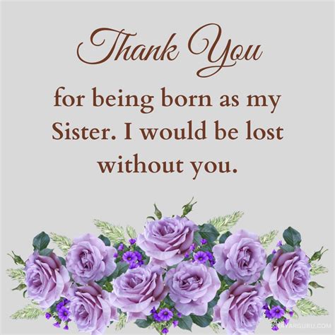 60 Thank You Sister Messages And Best Quotes