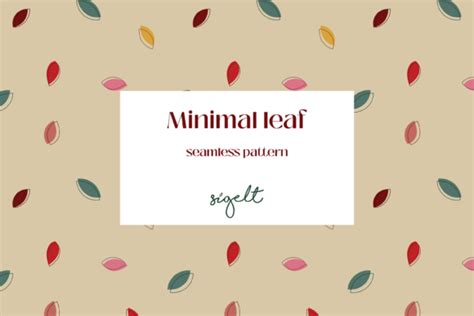 Minimal Fall Leaf Pattern Graphic By Sigelt · Creative Fabrica