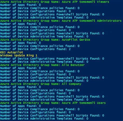 Use Powershell To Retrieve All Assigned Intune Policies And Applications Per Azure Ad Group