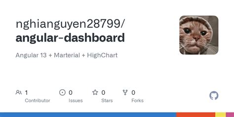 Github Nghianguyen28799 Angular Dashboard Angular 13 Marterial Highchart