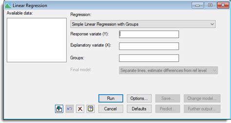 Simple Linear Regression With Groups Genstat V