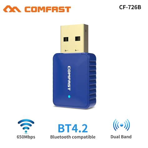 Adaptador Wifi Sem Fio Antena De Banda Dupla Usb Bluetooth Compat