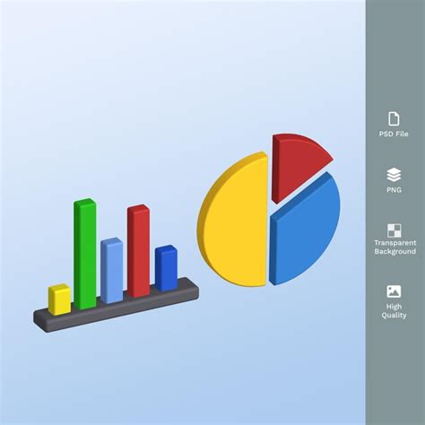 Premium Psd Data Analystic 3d Symbol