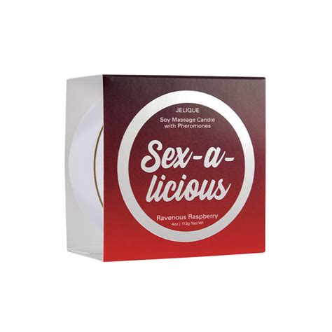 Sex A Licious Pheromone Massage Candle Ravenous Raspberry 4 Oz 113 G