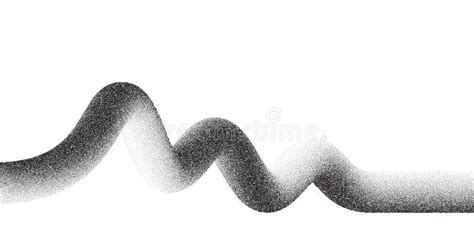 Dotwork Wave Pattern Background Black Noise Stipple Dots Zig Zag Wave Curve Dotted Sand Vector