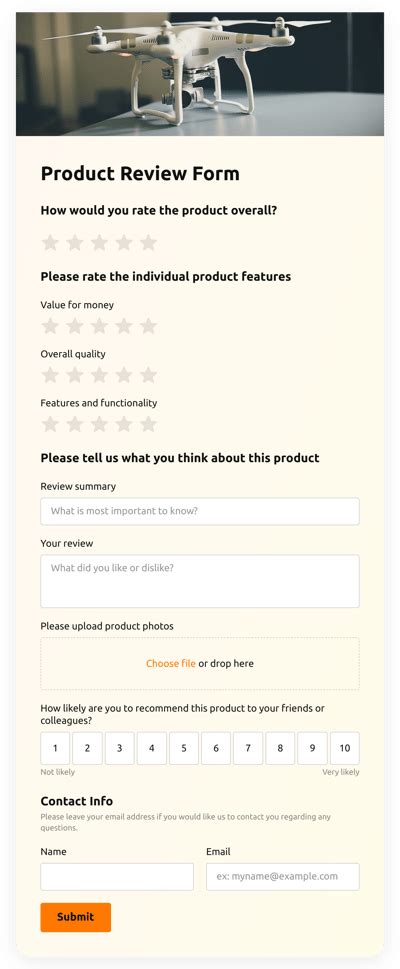Product Form Templates Create Online Product Forms For Website
