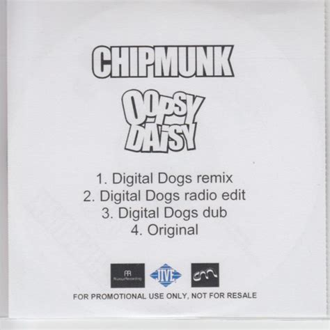 Chipmunk Oopsy Daisy Cdr Single Promo 2009 R3088427 Discogs