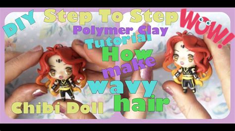 Chibi Wavy Hair Tutorial Polymer Clay Step To Step Youtube