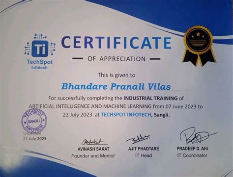 I Am Successfully Completed Artificial Intelligence And Machine