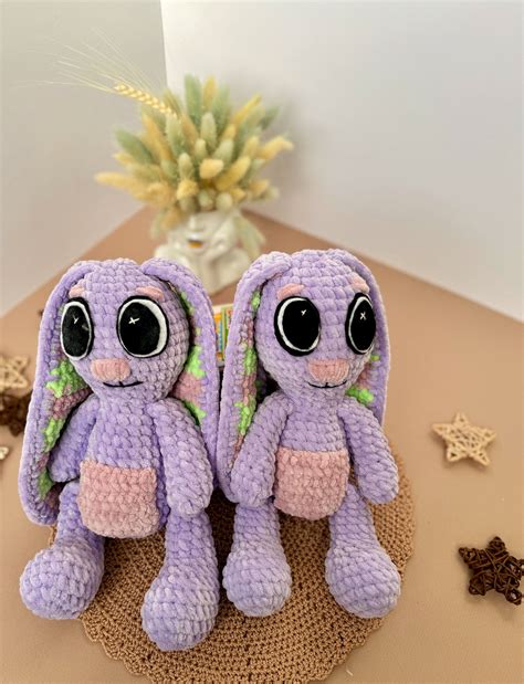 Floppy Bunny Pdf Crochet Pattern Bluey Floppy Bunny Lilac Bunny Etsy