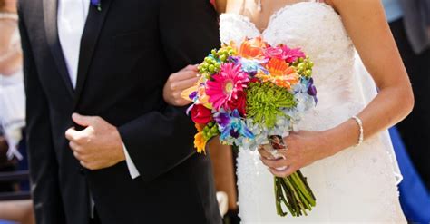 Dad Interrupts Wedding To Grab Daughters Stepdad So They Can Both Walk