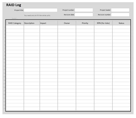 6 Raid Log Template Free Log Templates