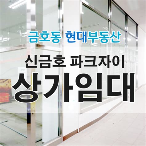 금호13구역 신금호파크자이 아파트 상가임대 금호동 현대 부동산 네이버 블로그