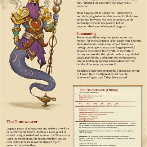 3D Printable The Timeweaver Djinni By Fiendslayer Games