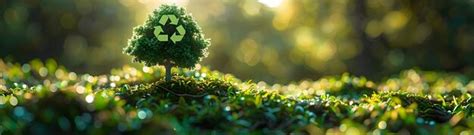 Sustainable Forestry Tree With Recycling Arrows Icon For EcoFriendly Practices In Photo